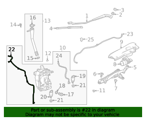 Windshield Washer Pump Hose 42759433 | GMPartsDirect.com