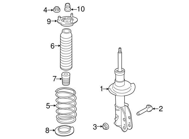2011-2015 Ford Strut Bolt W715707-S439 | parkwayford