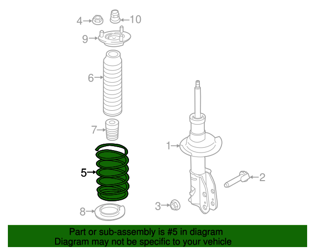 2011-2015 Ford Coil Spring BT4Z-5310-F | Varsity Ford