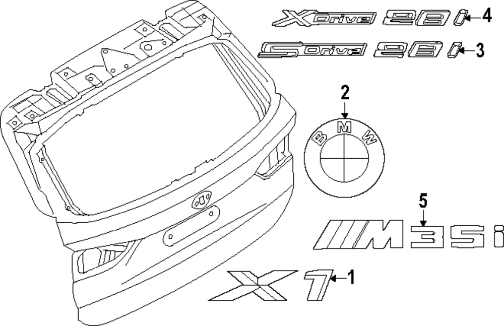 51-14-9-450-493 - 2023-2024 BMW X1 - Nameplate | BMWPartsHub