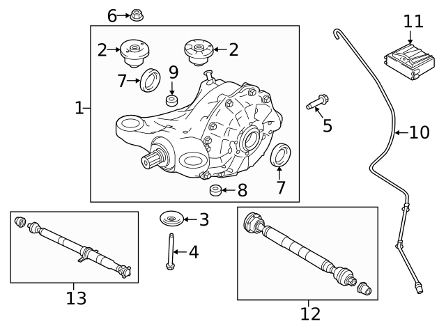 Genuine OEM Drive Shaft Part# LR121134 Fits 2019-2022 Land Rover Range ...