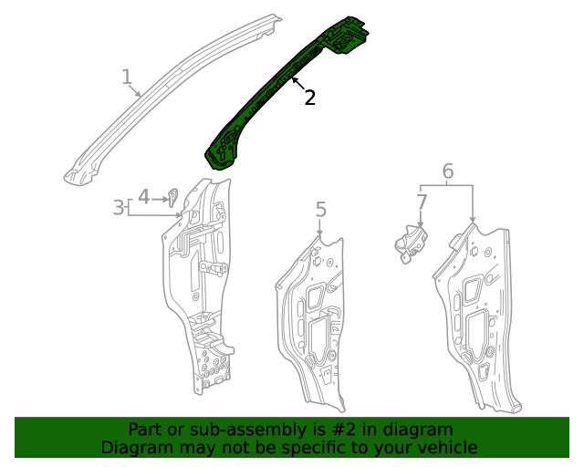2021-2023 GM Driver Side Windshield Inner Side Frame 84265812 ...