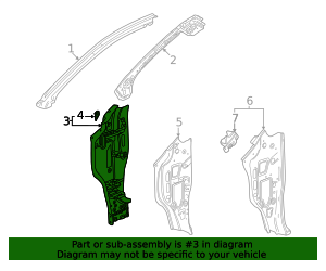 84607724 - Passenger Side Body Hinge Pillar Outer Panel Reinforcement ...