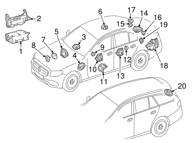 213-545-59-00 - Control Assembly Bracket 2017-2020 Mercedes-Benz ...