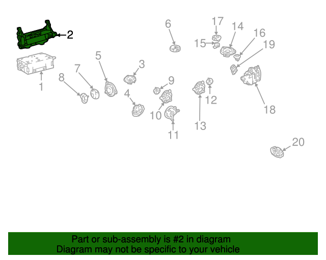 213-545-59-00 - Control Assembly Bracket 2017-2020 Mercedes-Benz ...