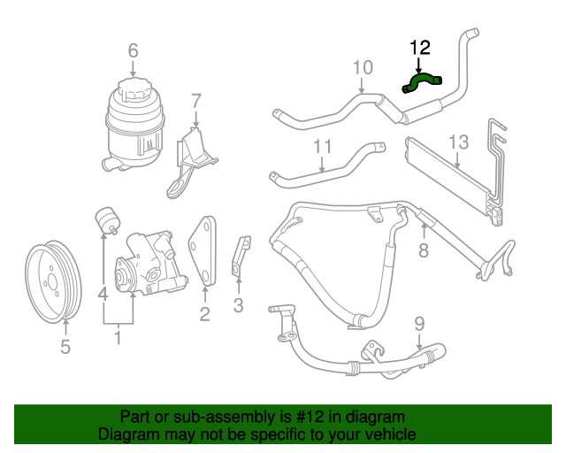 221-997-11-82 - Power Steering Reservoir Hose 2007-2014 Mercedes-Benz ...