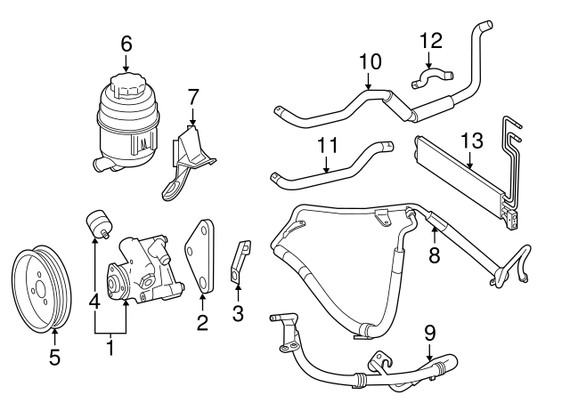 221-997-11-82 - Power Steering Return Hose 2007-2014 Mercedes-Benz ...