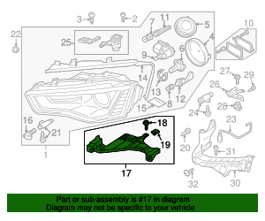 8T0-941-453-B - Headlight Bracket 2013 Audi | Audi OEM Parts