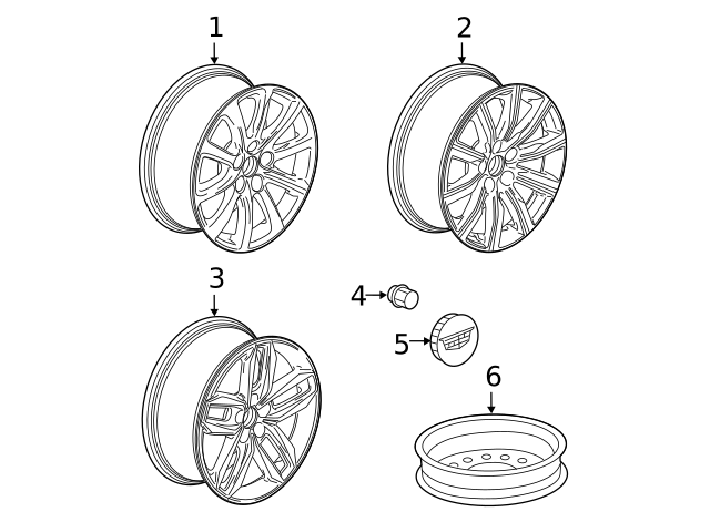 2019-2023 Cadillac XT4 18x8 Aluminum Wheel 84855227 GM | GMPartsDirect.com