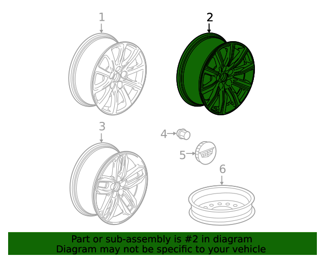 84867167 - 18x8 Aluminum Wheel 2019-2023 Cadillac XT4 | GM Parts Warehouse
