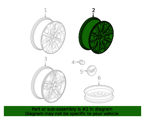2019-2023 Cadillac XT4 18x8 Aluminum Wheel 84855227 GM | GMPartsDirect.com