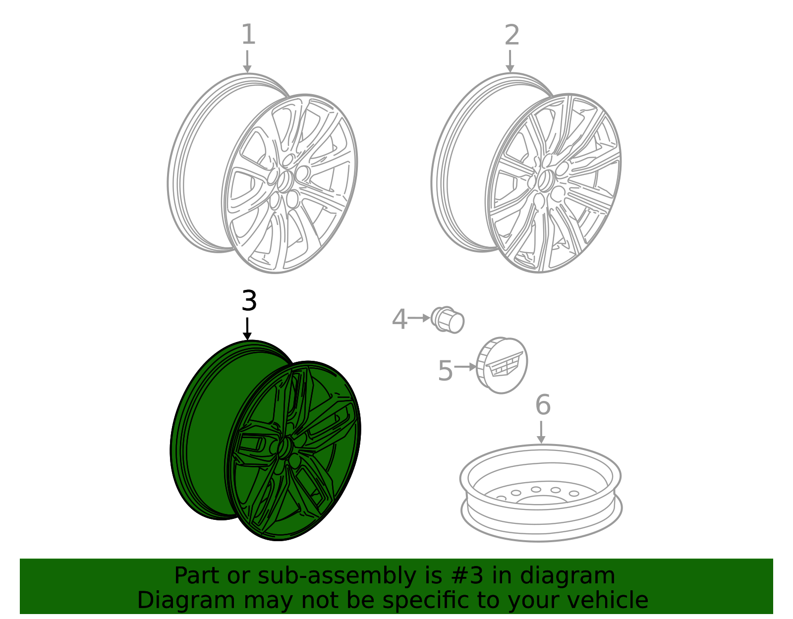 2019-2023 Cadillac XT4 Wheel, Alloy 84855229 | Chevy OEM Parts