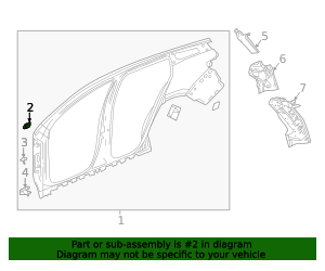 2018-2022 GM Passenger Side Body Side Front Fender Rear Upper Bracket ...