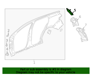 2018-2023 GMC Terrain F Gutter 84444619 | GMPartsDirect.com