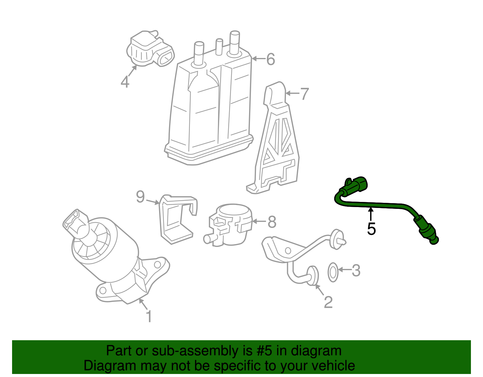 2019-2025 GM Heated Oxygen Sensor 12670253 | Courtesy Parts