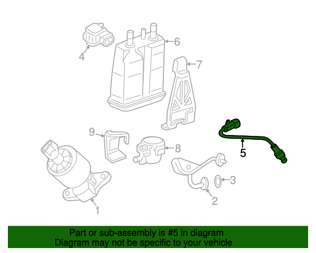 2014-2020 GM Heated Oxygen Sensor 12657188 GM | GMPartsDirect.com