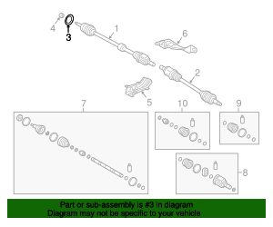 2013-2015 Hyundai Elantra GT Axle Assembly Washer 49536-A5000 | OEM ...