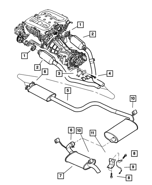 Exhaust System for 2003 Chrysler 300M | Mopar Factory Parts