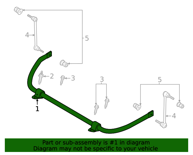 Genuine OEM Ford Part - Stabilizer Bar LB5Z-5482-A | Genuine OEM Ford ...