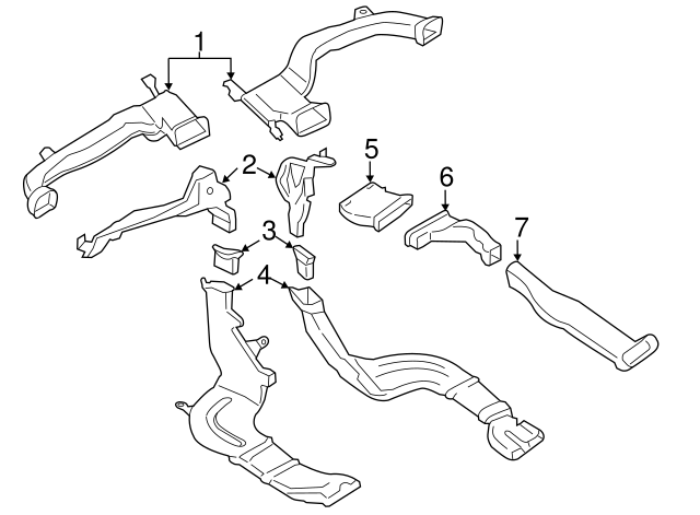51459205391 - 2012-2021 BMW Floor Duct Extension (51-45-9-205-391 ...