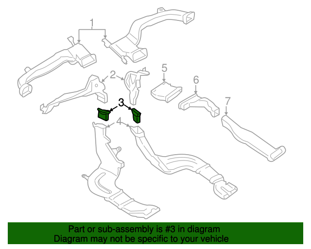 51459205391 - 2012-2021 BMW Floor Duct Extension (51-45-9-205-391 ...