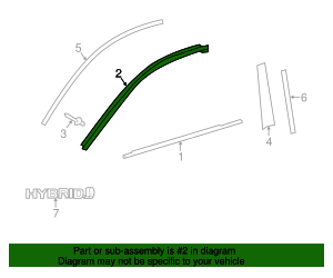 75754-07020 - Upper Molding - 2013-2018 Toyota Avalon | OEM Genuine ...