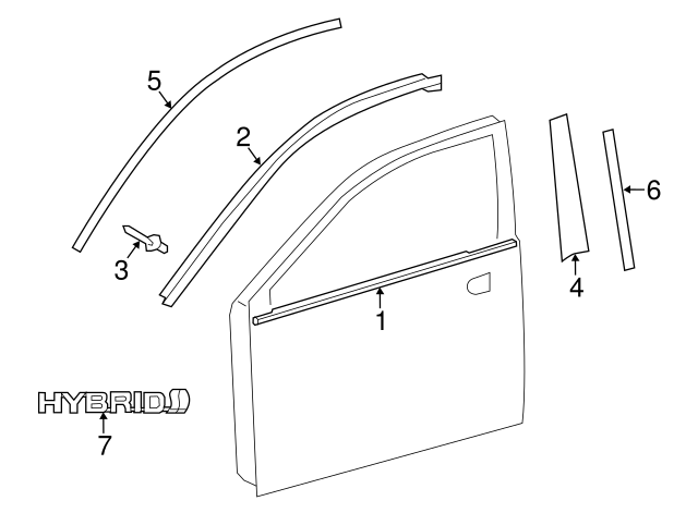 75754-07020 - Upper Molding - 2013-2018 Toyota Avalon | OEM Genuine ...