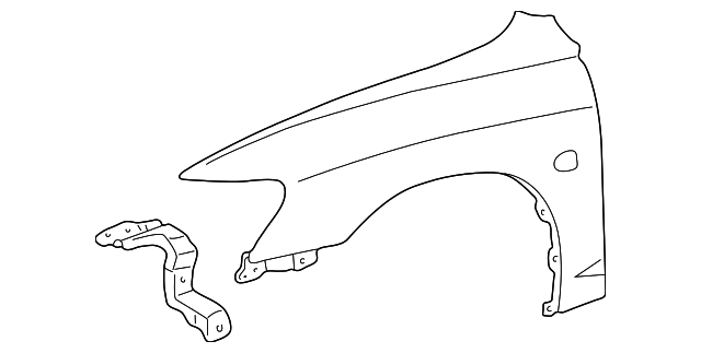 2000-2004 Toyota Avalon Fender 53802-AC030 | Toyota Parts Center