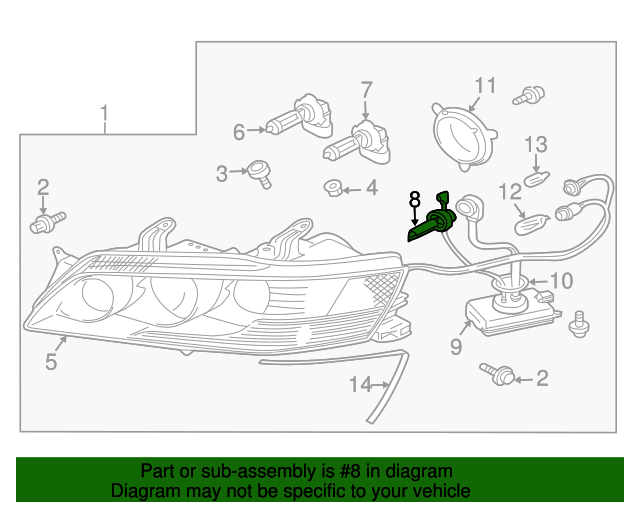Mitsubishi Hid Bulb MU820005 | Mitsubishi Direct Parts