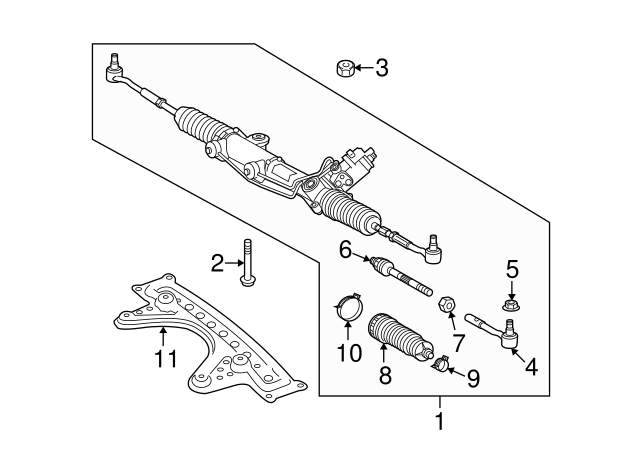 2010-2016 Mercedes-Benz Rack and Pinion Assembly 212-460-18-00-87 ...