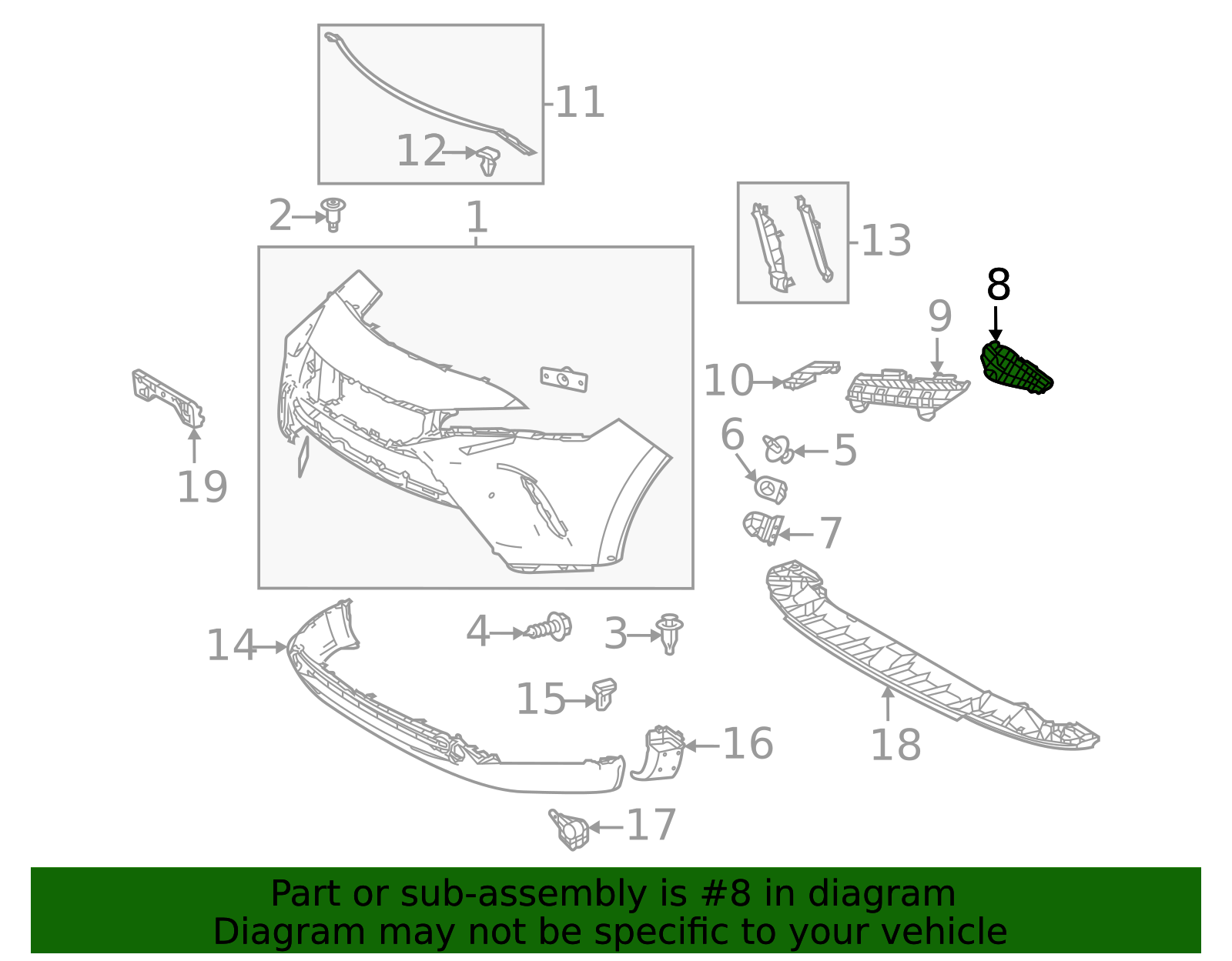 Retainer Front Bumper 52535-48091 | Toyota Parts Center