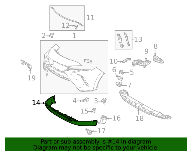 52411-48070 - Bumper Guard 2021-2024 Toyota Venza | Longo Toyota Parts