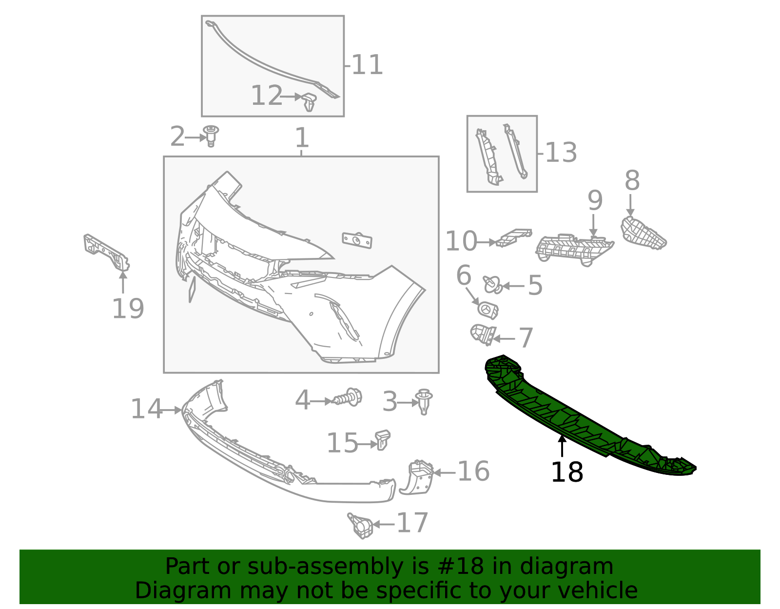 2021-2024 Toyota Venza Lower Cover 52618-48050 | Toyota Parts Center