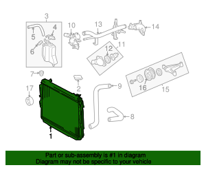 2005-2006 Toyota Tundra Radiator 16400-0P020 | Toyota Parts Center