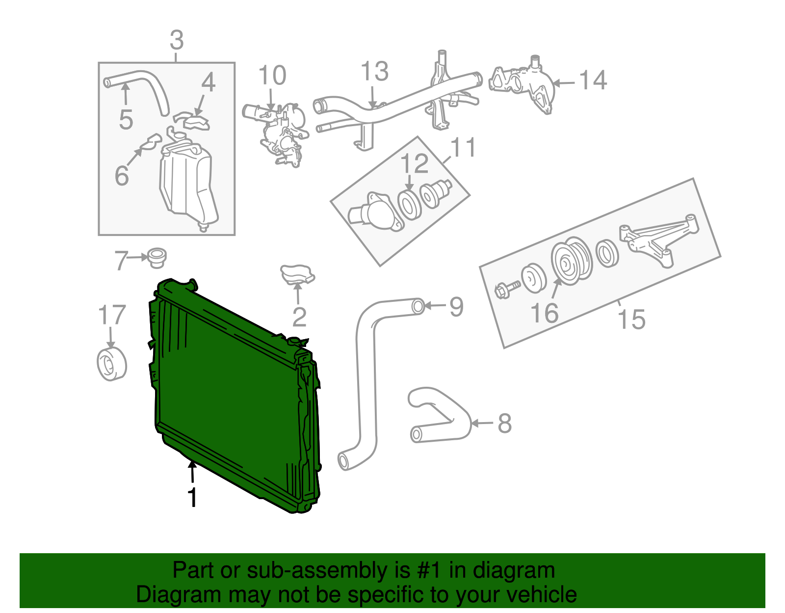 2005-2006 Toyota Tundra Radiator 16400-0P020 | OEM Parts Online
