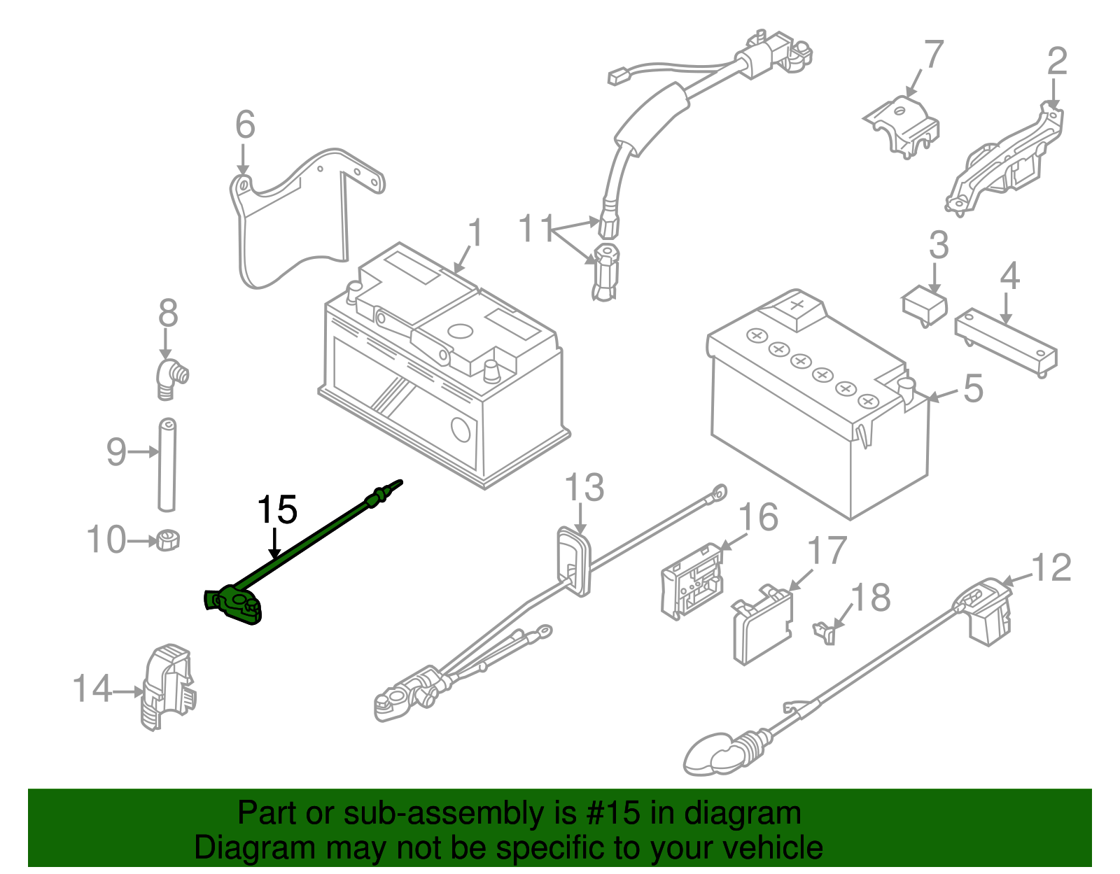 12427549393 - 2001-2009 BMW Battery Cable (12-42-7-549-393) | BMW of ...