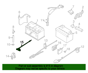 12427549393 - 2001-2009 BMW Battery Cable (12-42-7-549-393) | BMW of ...