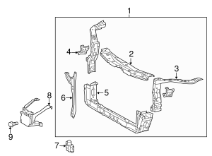 2013-2018 Toyota Avalon Radiator Support 53210-07050 | OEM Vehicle Parts