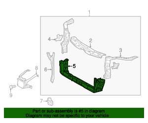 2005-2018 Toyota Lower Tie Bar 57104-07022 | Sparks Parts