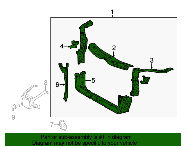 2013-2018 Toyota Avalon Radiator Support 53210-07050 | OEM Vehicle Parts