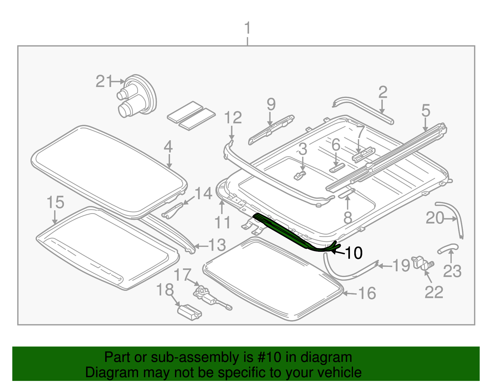 30822525 - Sunroof Cable Guide 2000-2004 Volvo | AutoNation Parts