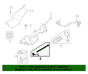 2020-2023 Land Rover Inner Tie Rod LR125338 | OEM Parts Online