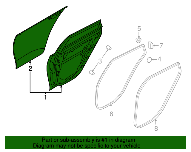 77003-D5000 - Door Shell 2016-2020 Kia Optima | Kia.Parts Store