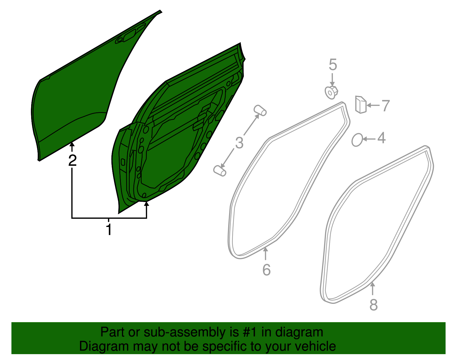 77004-D4010P - Door Shell 2017-2019 Kia Optima | Kia.Parts Store