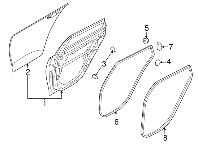 2016-2020 Kia Optima Door Weather-Strip 83140-D4000 | OEM Parts Online