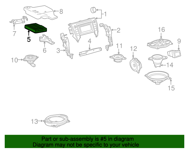 2015-2017 Toyota Camry Amplifier 86100-0W280 | OEM Parts Online