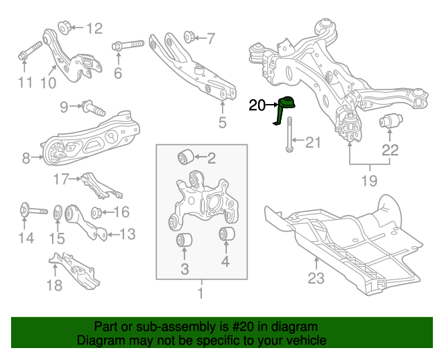 2014-2020 Mercedes-Benz Suspension Cross-Member Stopper 246-352-00-39 ...