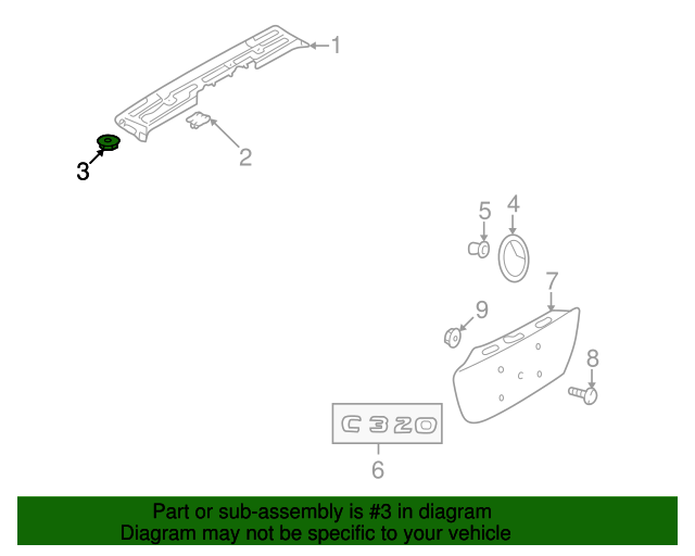 000-990-99-50 - Spoiler Nut 2002-2005 Mercedes-Benz | Mercedes-Benz USA ...