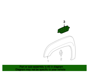 2007-2014 GM Fender Molding 22761801 | GMPartsDirect.com