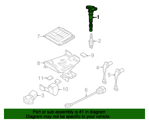 2005-2009 Volkswagen Ignition Coil 07K-905-715-C | QuirkParts